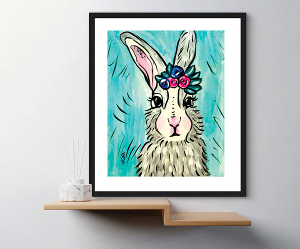'Betty Bunny' Paper Print